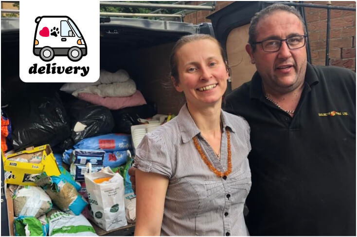 Thanks to the kindness of our neighbour Martin, we delivered donations ...